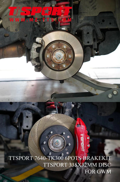 TT SPORT FRONT BIG BRAKE KIT (6 PISTON) FOR GWM UTE CANNON - suit fact ...