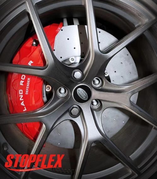 BIG BRAKE KIT FOR LAND ROVER DEFENDER FRONT (AKEBONO 10 POTS CALIPER+ ...