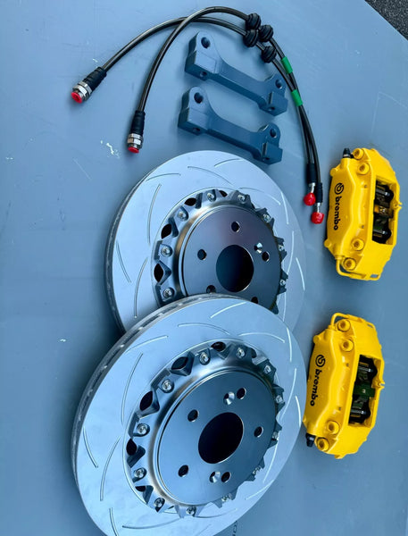 FOR BIG BRAKE KIT - CUSTOMISED BRACKETS + HATS + NUTS + BOLTS + BRAKE ...