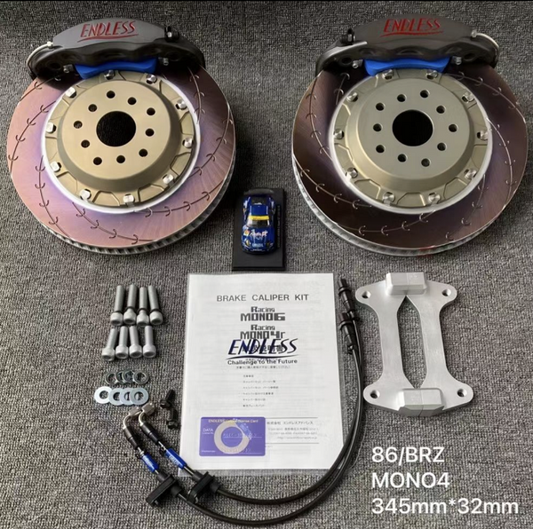 ENDLESS JAPAN BBK - MONO-4 (MONO4) 345MM ROTOR BIG BRAKE KIT FOR SUBAR ...