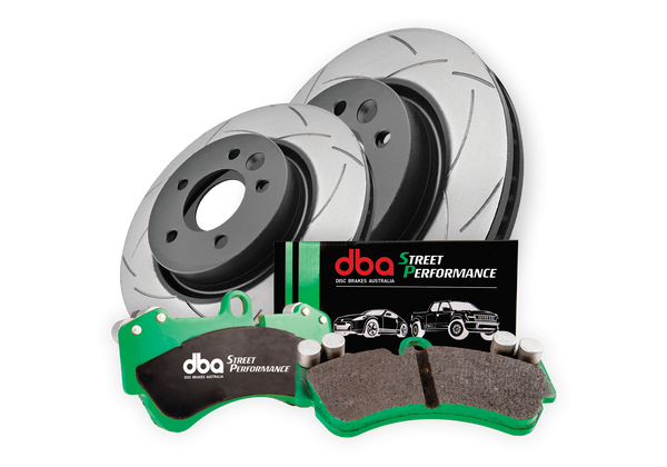 BRAKE UPGRADE FRONT (DBA T2 SLOTTED ROTORS + DBA STREET PERFORMANCE BR ...